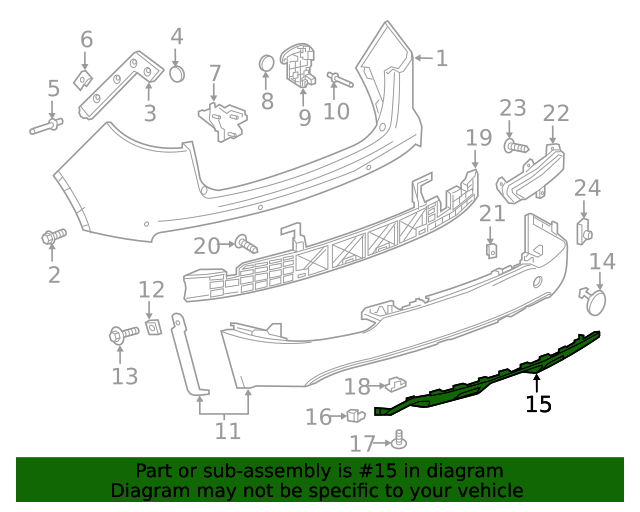 42489955 - Rear Bumper Valance Panel 2019-2020 Buick Envision ...