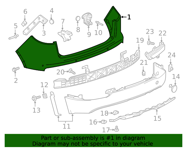 2019-2020 Buick Envision Front Upper Bumper Cover 84387586 | TascaParts.com