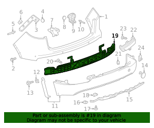 84604952 - Rear Bumper Fascia Energy Absorber 2019-2020 Buick Envision ...