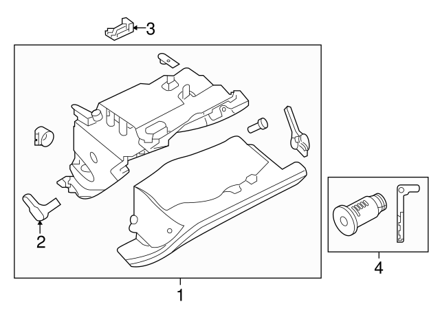 2017-2019 Infiniti QX30 Glove Box Assembly 68500-5DC0A | OEM Parts Online