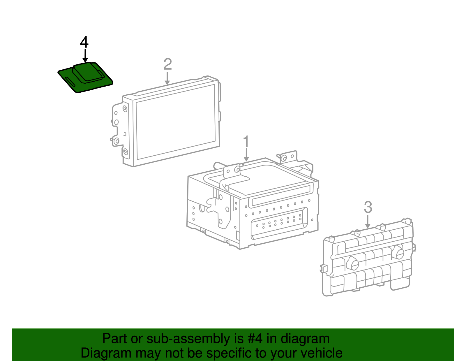 2013-2019 Ford Flex | GPS Antenna | DA8Z-10E893-D | Walls' Ford Parts