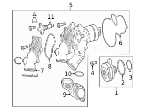 2015-2021 Mercedes-Benz Coolant Inlet Connection 177-200-05-56 ...