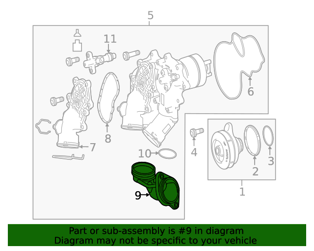 177-200-20-00 - Water Outlet 2015-2021 Mercedes-Benz | Mercedes-Benz ...
