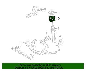 2005-2009 Ford Mustang Coil Spring 6R3Z-5310-F | TascaParts.com