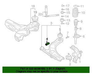 357-407-182 - Lower Control Arm Front Mount 2000 Audi | Audi OEM Parts