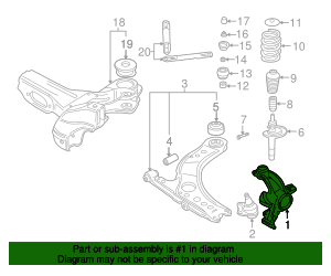 2000-2002 Audi Steering Knuckle 8N0-407-256-E | AutoNationParts.com