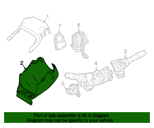 45287-0E110-C0 - Steering Column Cover 2013-2022 Lexus | AutoNation Parts