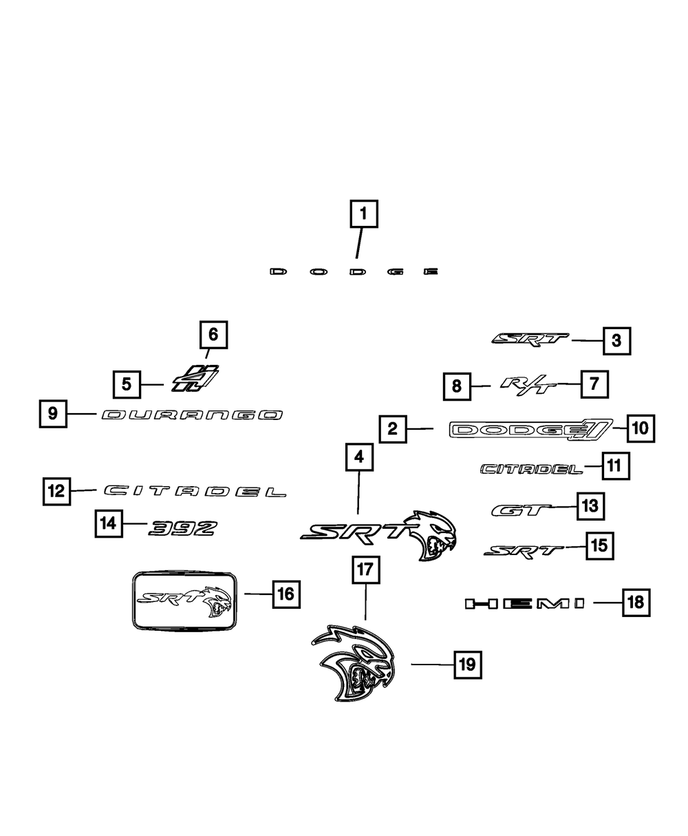 2022-2023 Dodge Durango Lift-Gate Nameplate 68575543AA | My Mopar Parts