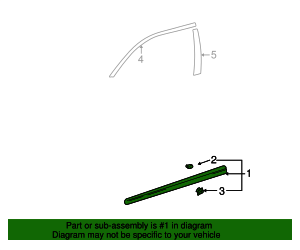 87722-3C210 - Body Side Molding 2003-2006 Kia Optima | Kia.Parts Store
