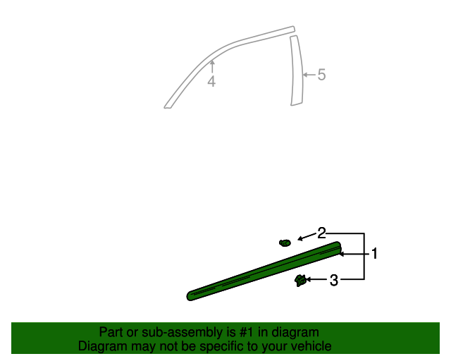 87722-3C210 - Body Side Molding 2003-2006 Kia Optima | Kia.Parts Store