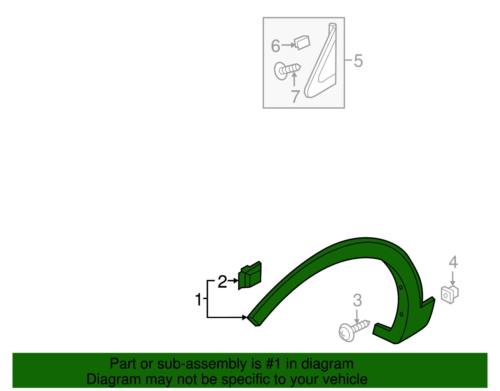 87711-C6000 - Wheel Opening Molding 2016-2020 Kia Sorento | Kia.Parts Store