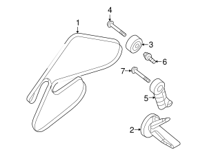 25212-3C100 - Serpentine Belt 2006-2014 Kia | Kia.Parts Store