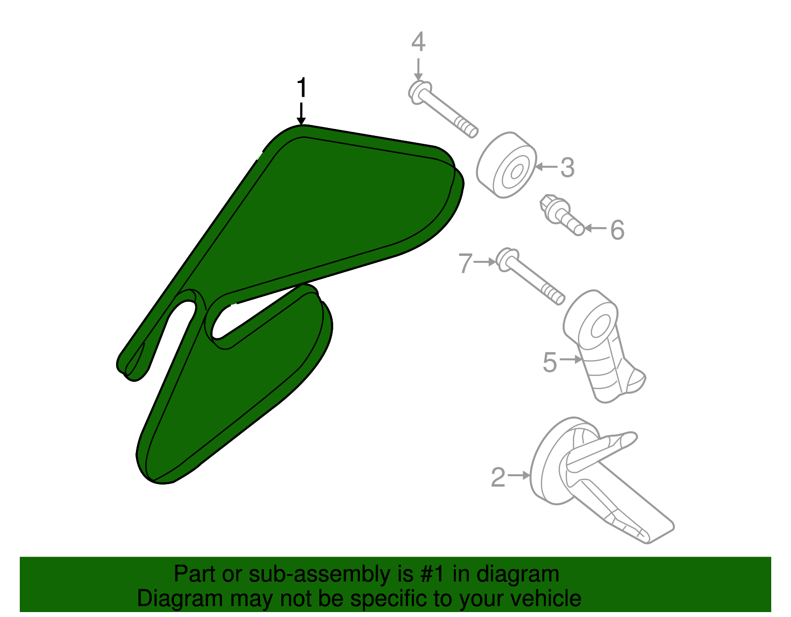 25212-3C100 - Serpentine Belt 2006-2014 Kia | Kia.Parts