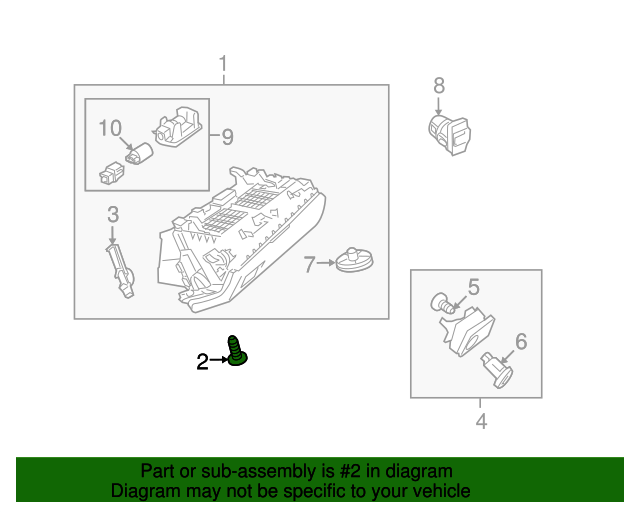 000000-000888 - Glove Box Bolt 2008-2024 Mercedes-Benz | Mercedes-Benz ...