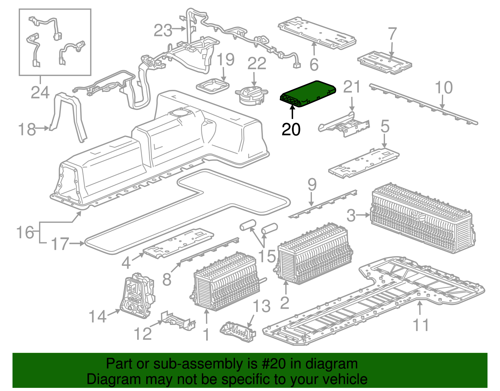 2016-2019 Chevrolet Volt Battery Energy Control Module 24296900 | OEM ...