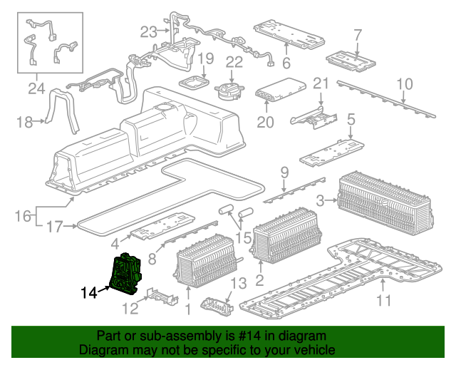 2017-2019 GM High Voltage Battery Disconnect Relay 24299151 GM ...