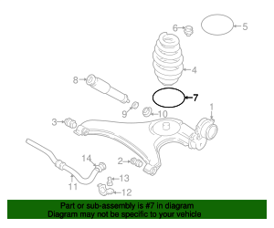7D0-511-139 - Coil Spring Insulator 2000-2003 Volkswagen EuroVan ...