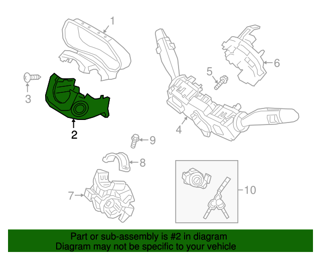 2018-2020 Hyundai Elantra GT Lower Column Cover 84855-G3000-TRY ...