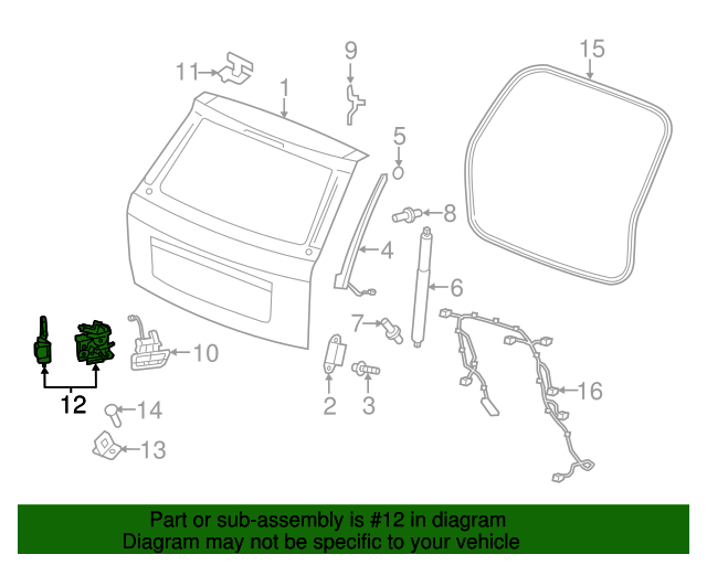2011-2023 Mopar Trunk Lock Actuator Motor 4589656AF | TascaParts.com