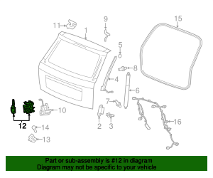 2014-2021 Mopar Trunk Lock Actuator Motor 68110603AC | TascaParts.com