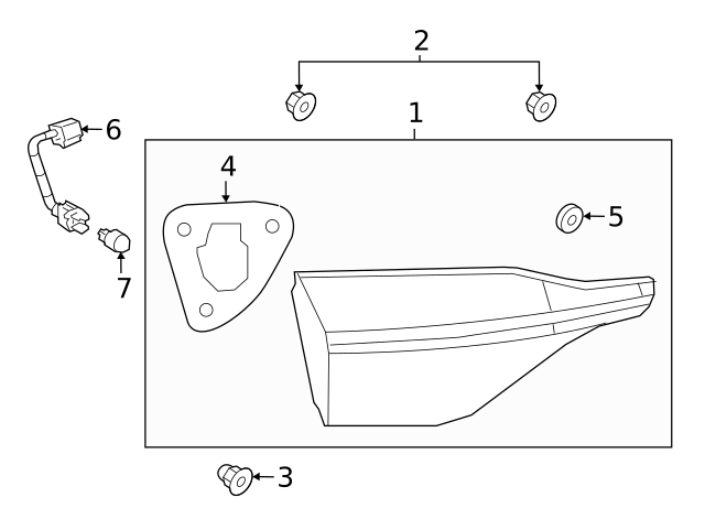 2020-2024 Toyota Corolla Backup Lamp 81581-12250 | OEM Vehicle Parts