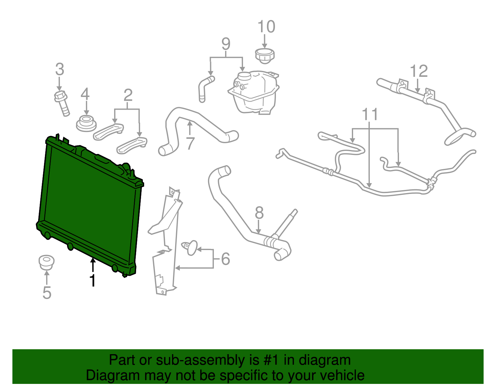 2009-2015 Cadillac CTS Radiator 25876664 | Karl Auto Parts