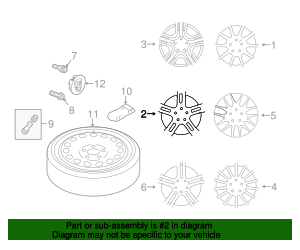 2010-2013 Porsche Panamera Wheel, Alloy 970-362-160-06-9A1 | Porsche Marin