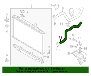2018-2023 Mazda CX-5 Radiator Coolant Hose PYFB-15-18X | Mazda-Parts