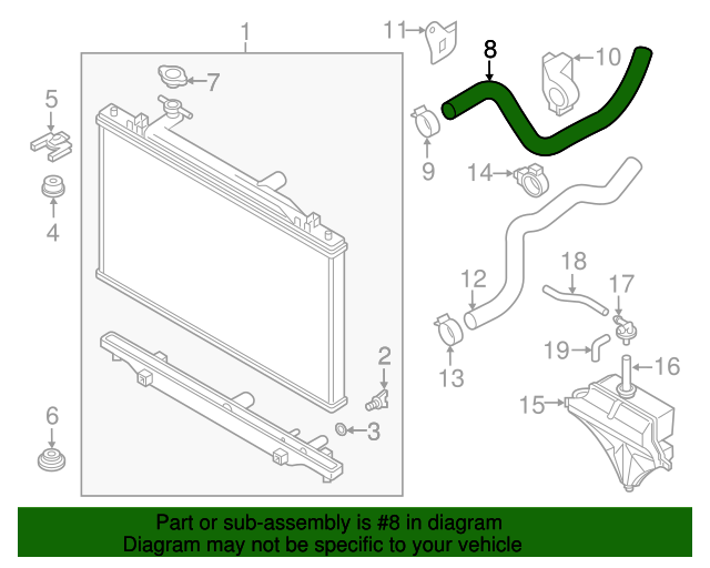 2018-2024 Mazda CX-5 Upper Hose PYFB-15-18X | Mazda-Parts