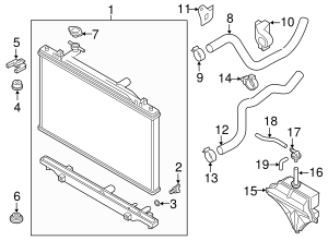 2017-2024 Mazda CX-5 Radiator pyfw15200 | TascaParts.com