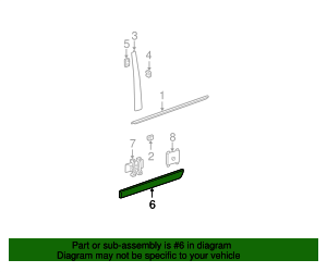 2003-2009 Mercedes-Benz Body Side Molding 211-690-14-62-9999 | MB OEM Parts