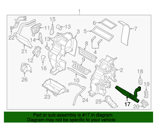 2012-2017 Kia Rio Evaporator Core 97140-1W010 | Kia Automotive Parts