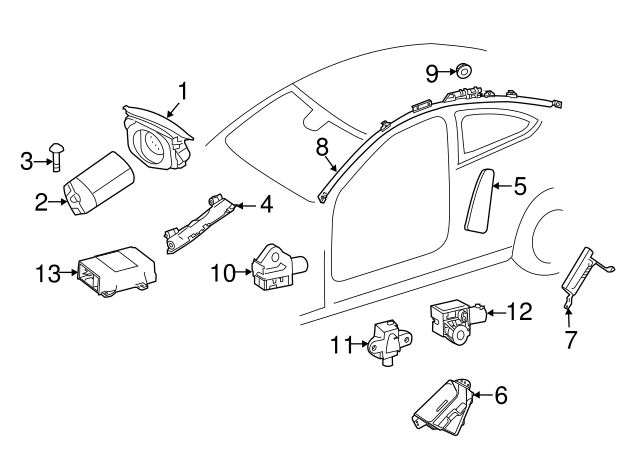 207-901-18-00 - Air Bag Control Module 2010-2015 Mercedes-Benz ...