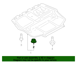 N-905-333-01 - Splash Shield Clip 2006-2013 Audi | Audi OEM Parts