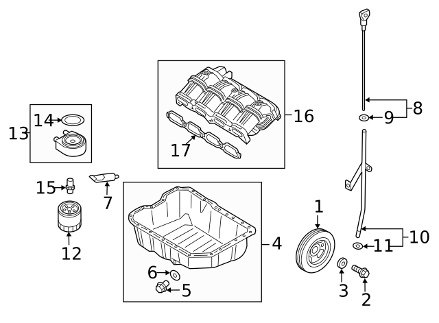 2015-2020 Hyundai Engine Oil Cooler Gasket 26413-2G000 | OEM Parts Online
