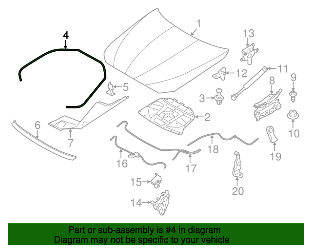Genuine BMW 51-76-7-193-412 | Seal Strip | FREE Shipping on Most Orders ...