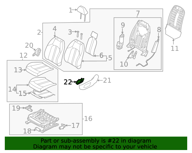 2020-2024 Hyundai Power Seat Switch 88070-L1410-NNB | AutoNationParts.com