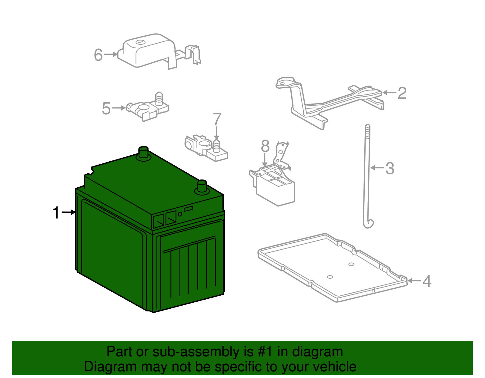 28800-31550 - Vehicle Battery - 2017-2019 Toyota Highlander | OEM ...