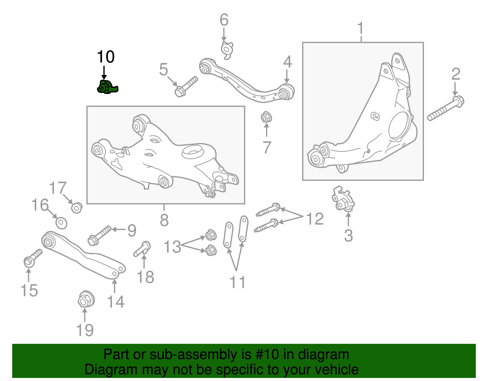2013-2023 Land Rover Ft Lower Control Arm Nut LR188116 | OEM Parts Online