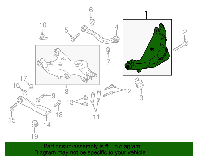 Genuine OEM Knuckle Assembly Part# LR038550 Fits 2013-2017 Land Rover ...