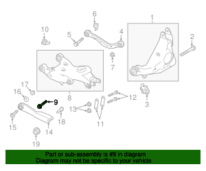 LR072694 - Rear Lower Control Arm Mount Bolt 2013-2023 Land Rover ...