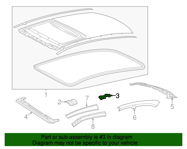 2013-2018 Lexus Roof Panel Bracket 63244-33090 | AutoNationParts.com