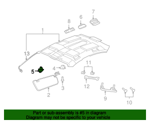 2008-2009 Pontiac G8 2008-2009 Pontiac G8 Black Left Sun Visor Support ...