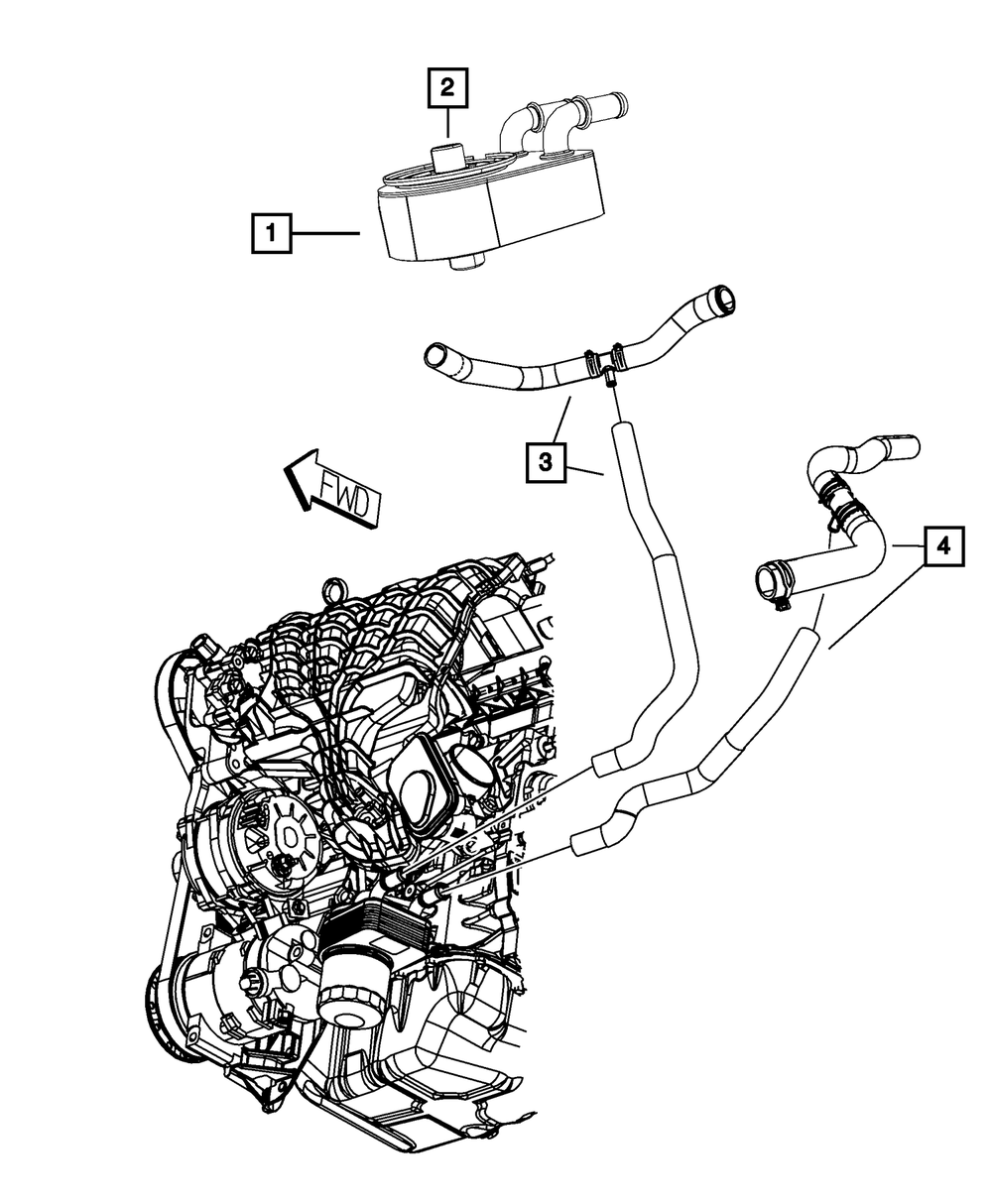 5058489AF - Radiator Outlet Hose 2007-2017 Mopar | Mopar Factory Parts