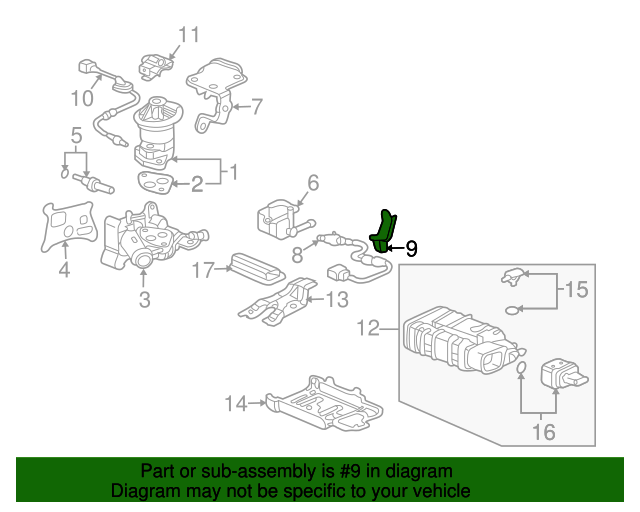 36537-RAA-A00 - Stay B, Air Flow Sensor 2003-2007 Honda Accord | Honda ...