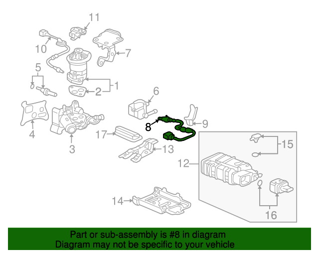 2003 Honda Accord Oxygen Sensor 36532-RAA-A11 | OEM Parts Online