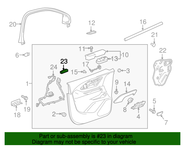 2014-2024 GM Black Driver Seat Adjuster Memory Switch 84360604 GM ...
