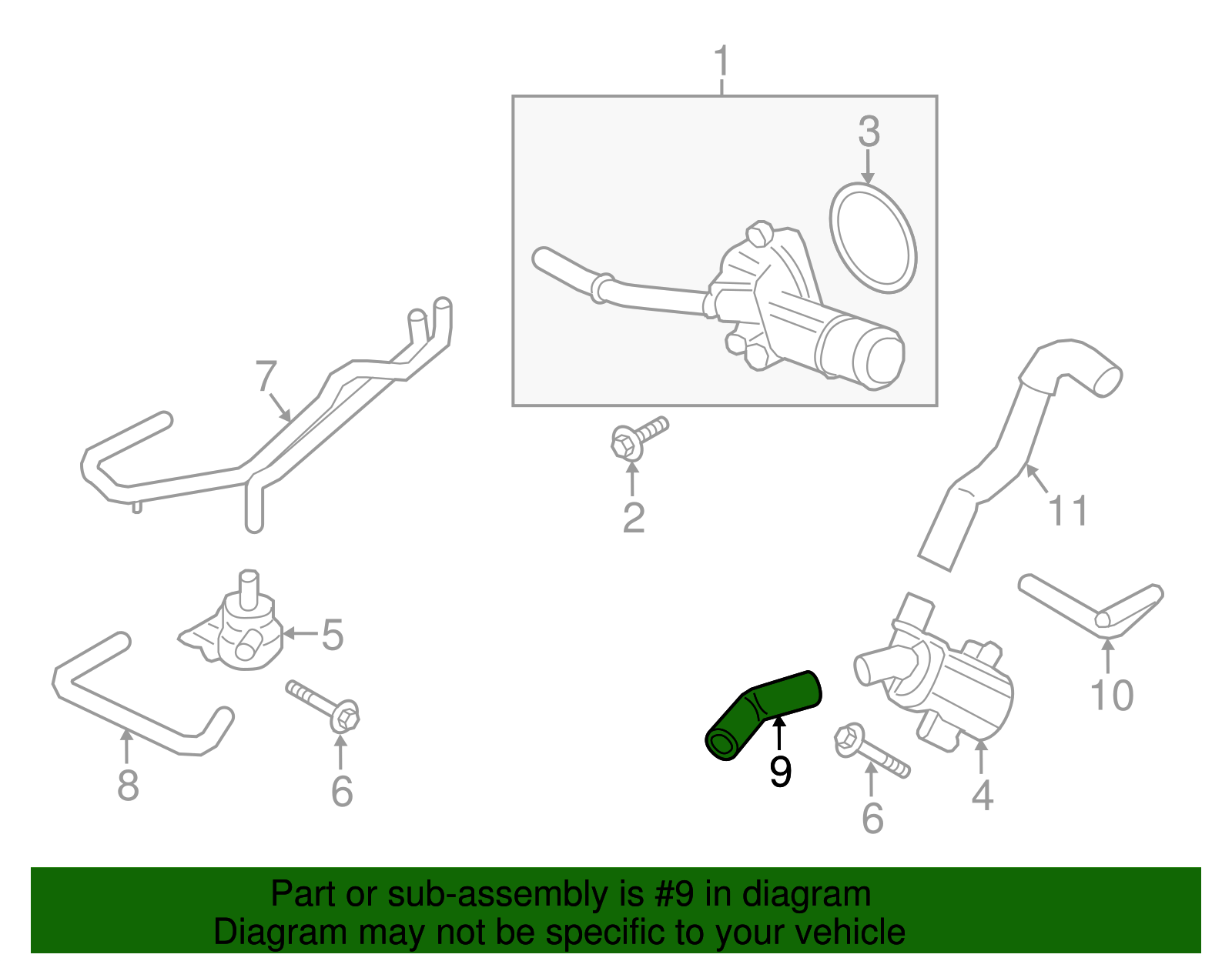 HG9Z-8260-A - Upper Hose 2017-2020 Ford | Ford Parts Direct