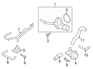 Ford HG9Z8260A - Upper Hose - 2017-2020 Ford | OEM Ford Part