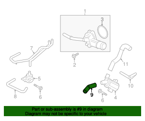 2013-2020 Ford Connector Hose DS7Z-8A519-B | TascaParts.com